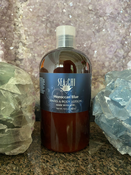 Moroccan Blue Hand & Body Lotion | Sea Chi