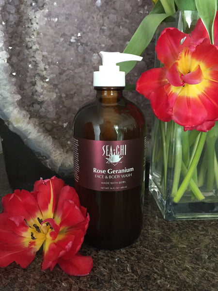 Rose Geranium Face and Body Wash | Sea Chi