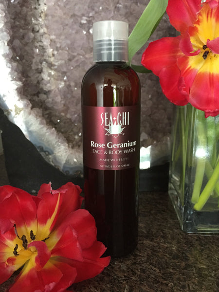 Rose Geranium Face and Body Wash | Sea Chi
